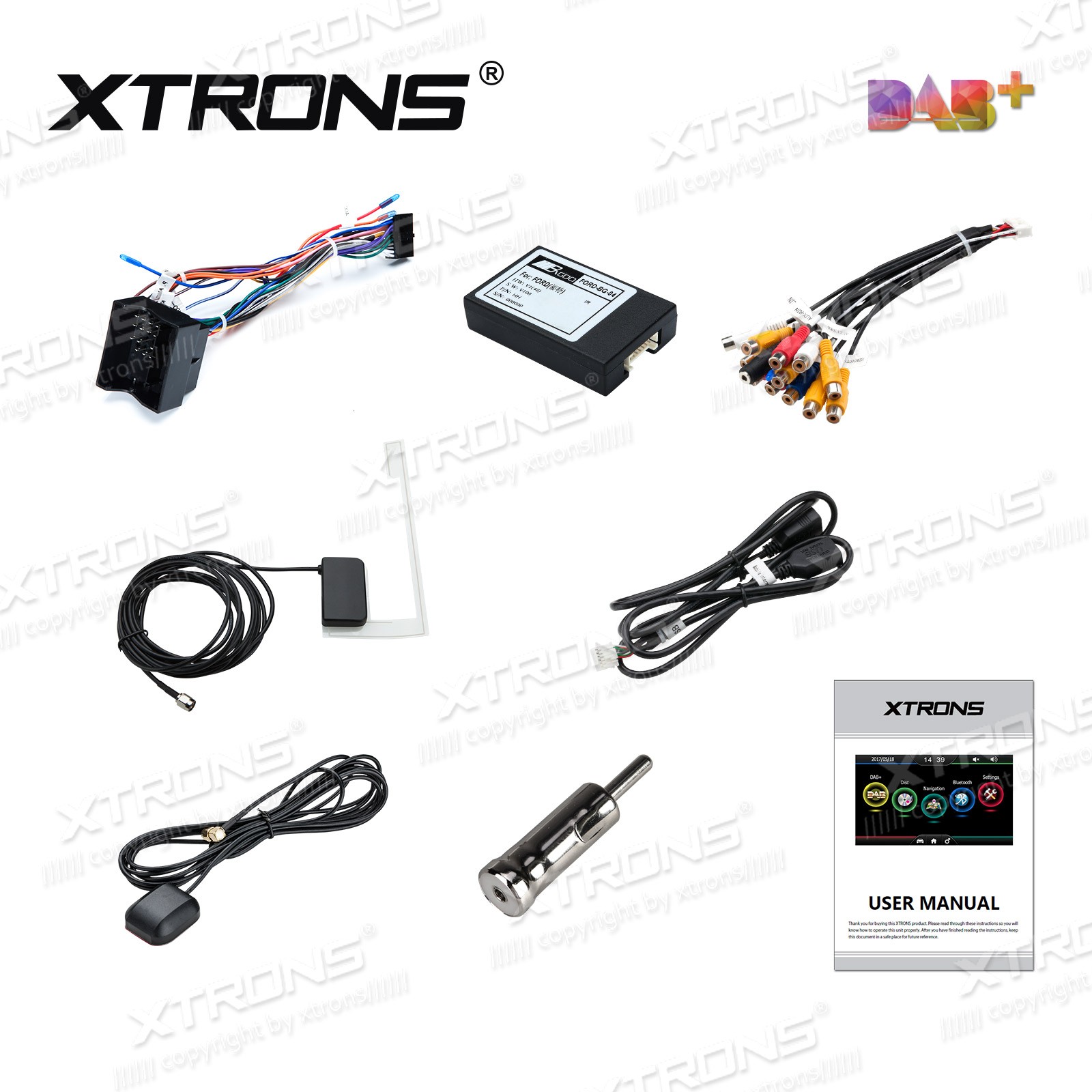 XTRONS PDAB71FSF-B - 7" Multimeedia keskus FORD DVD, GPS, DAB+ - XTRONS.EE