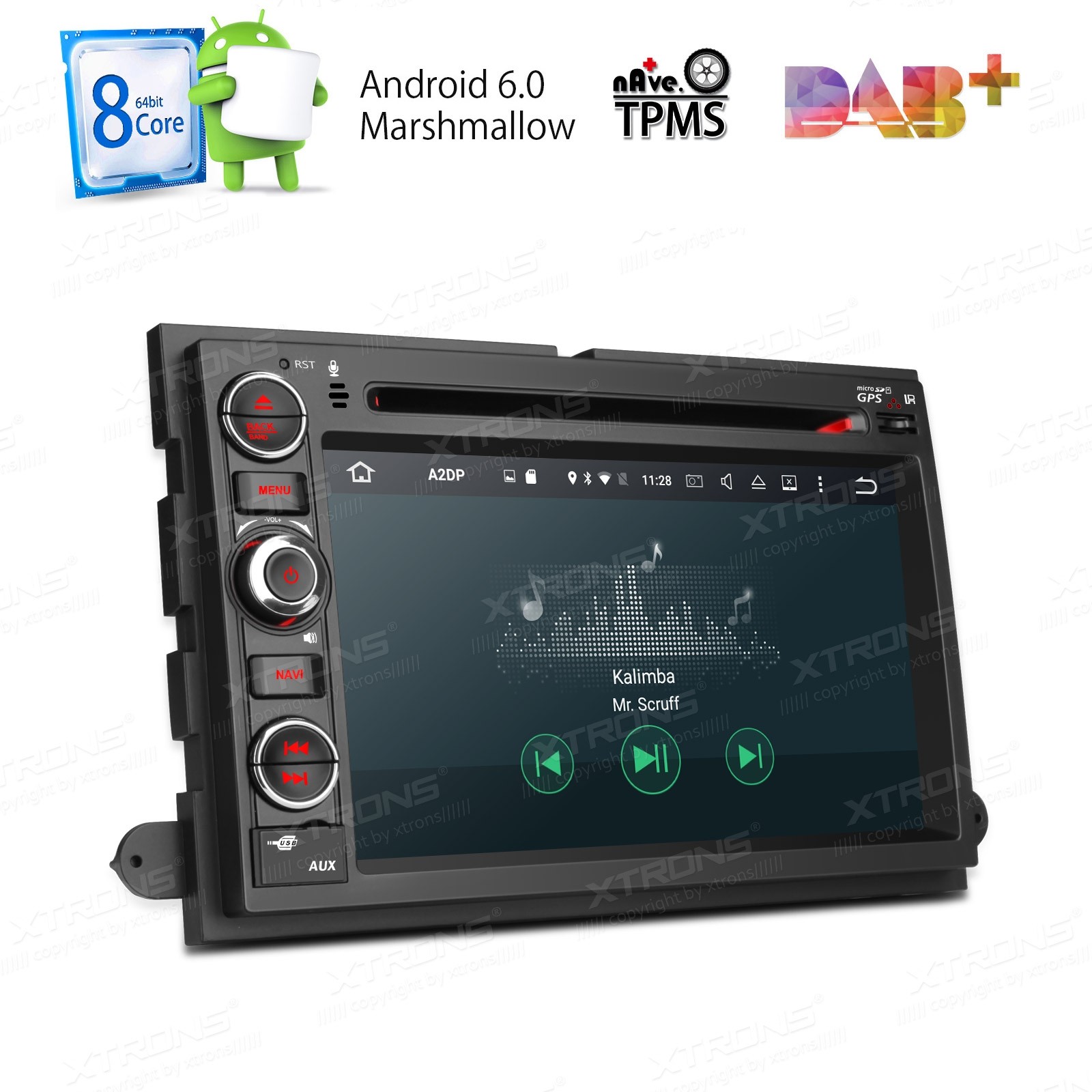 XTRONS PB76FFFAP - 7" Multimeedia keskus FORD Android 6.0 Octa-Core ...