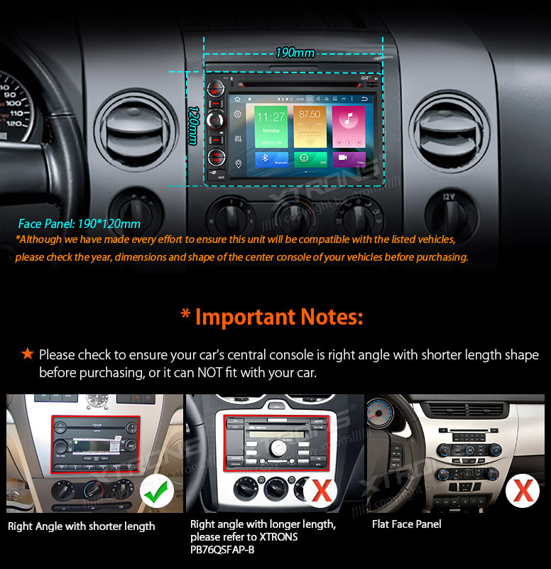 XTRONS PB76FFFAP - 7" Multimeedia keskus FORD Android 6.0 Octa-Core ...