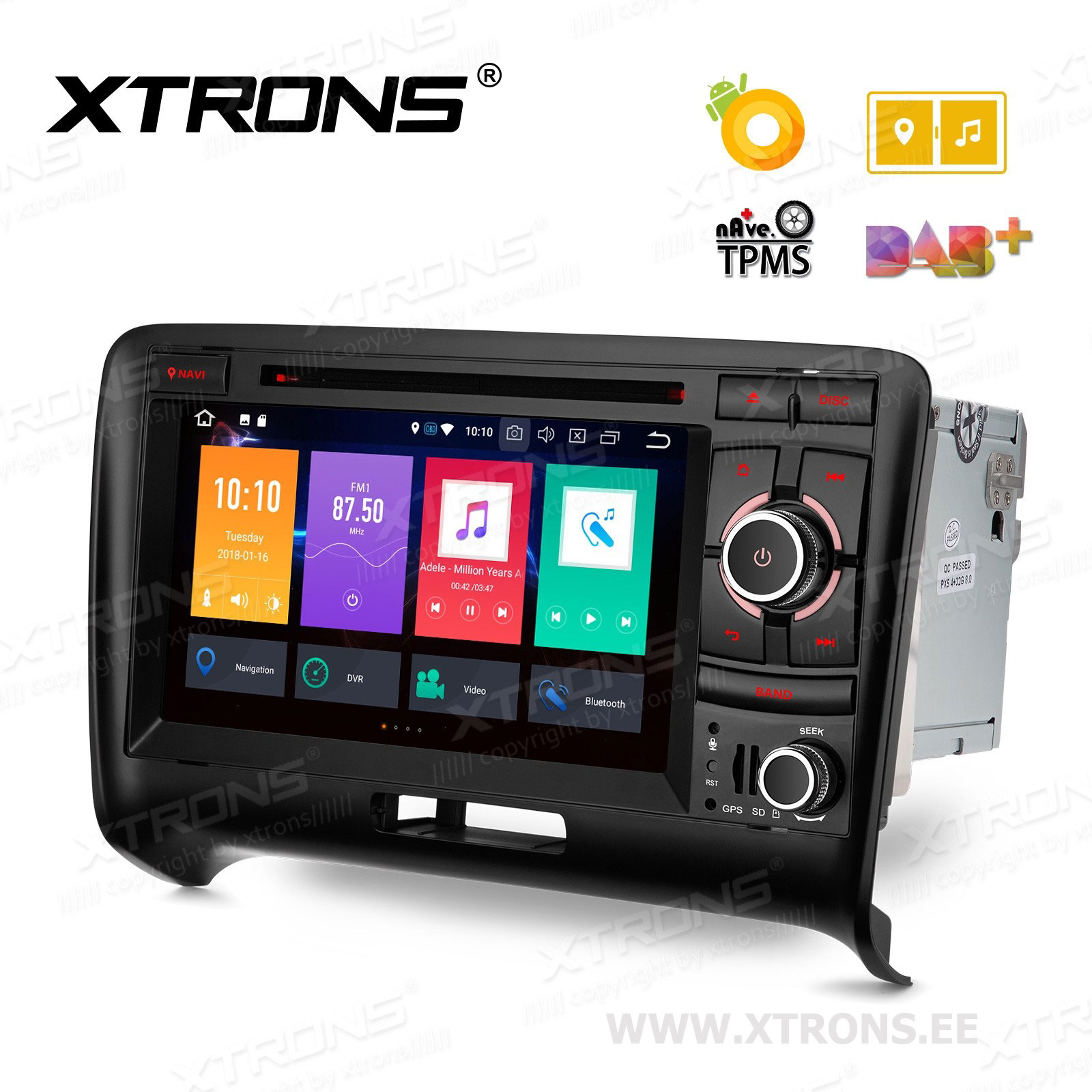 XTRONS PB78ATTRP 7.0" Multimeedia keskus AUDI Android 8.0 ORIO Octa-Core - XTRONS.EE