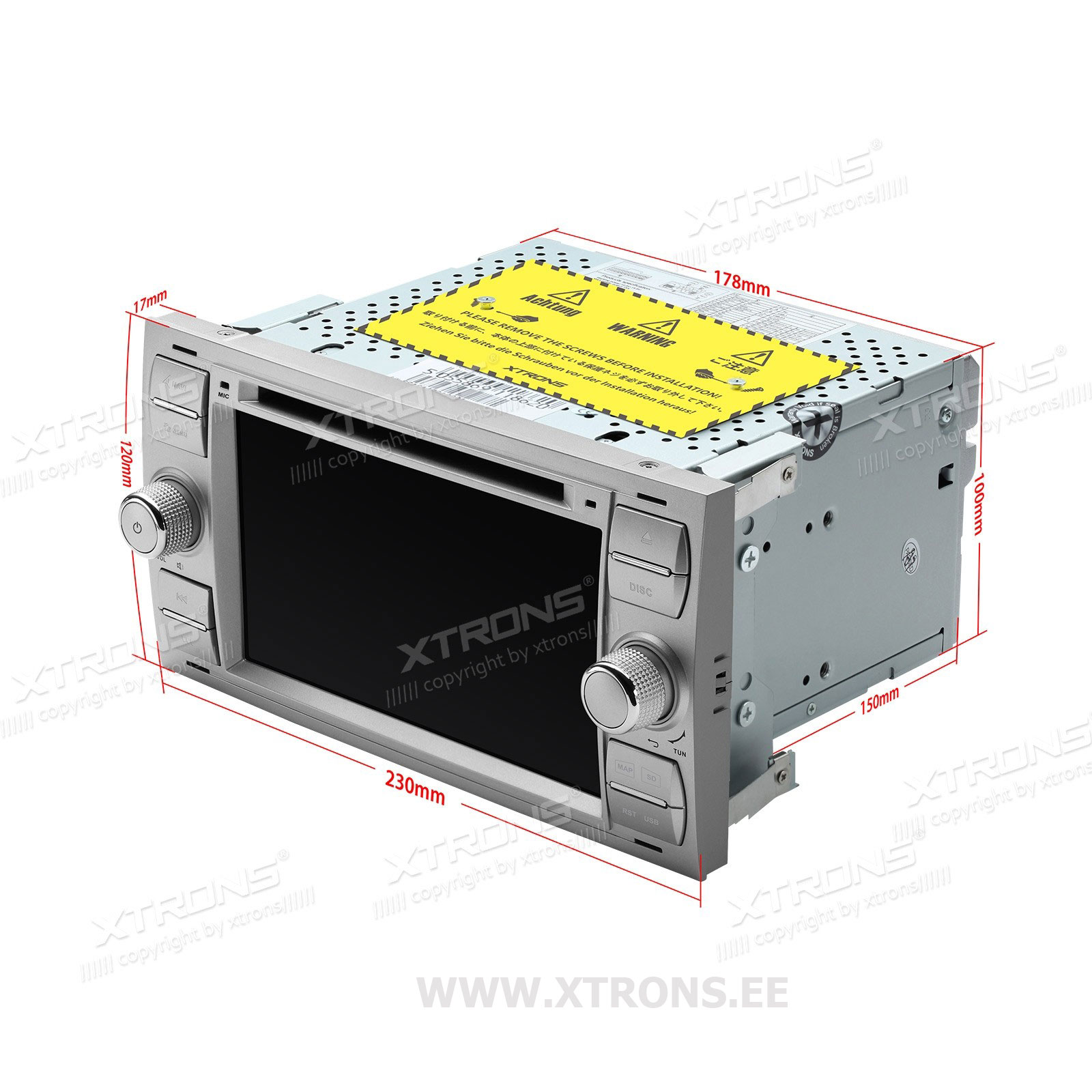 XTRONS PB78QSFP 7" Multimeedia keskus FORD Android 8.0 ORIO Octa-Core ...