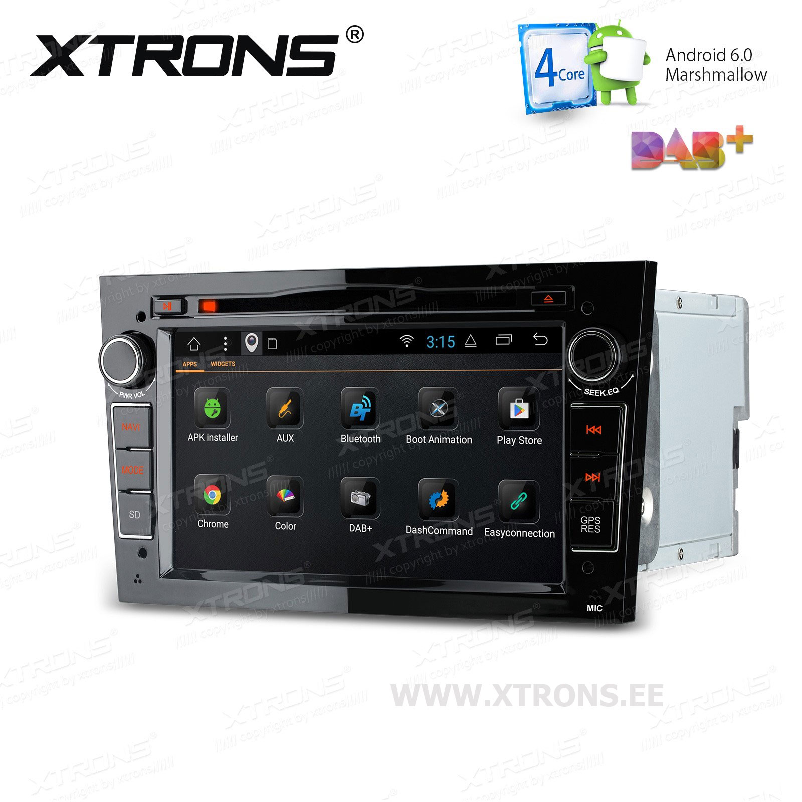 XTRONS PCD77OLO-B 7" Multimeedia keskus OPEL Android 7.1 Nougat Quad ...