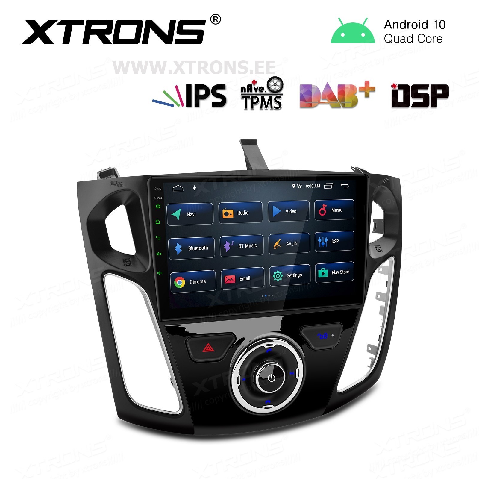 XTRONS PST90FSF 9.0" FORD Multimeedia Android 10 Quad Core - XTRONS.EE