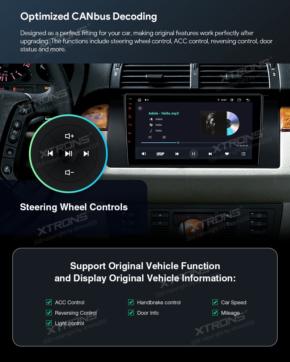 XTRONS IAP9253BS 9.0" BMW E53 X5 Multimeedia Android 12.0 Octa-Core - XTRONS.EE