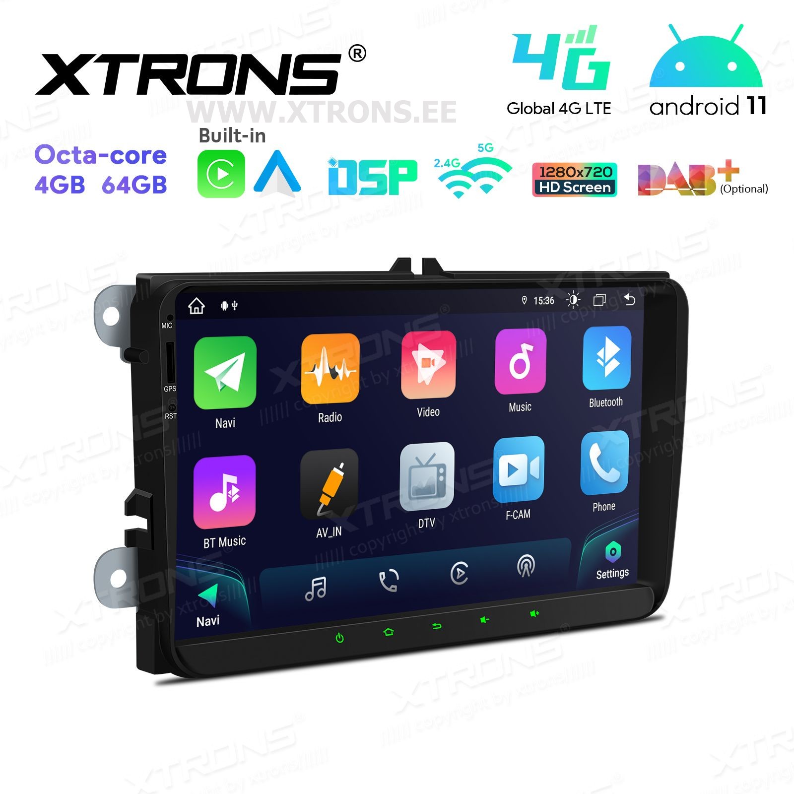XTRONS IA92MTVLS 9.0" VW, Skoda, Seat Multimeedia Android 12.0 Octa-Core - XTRONS.EE