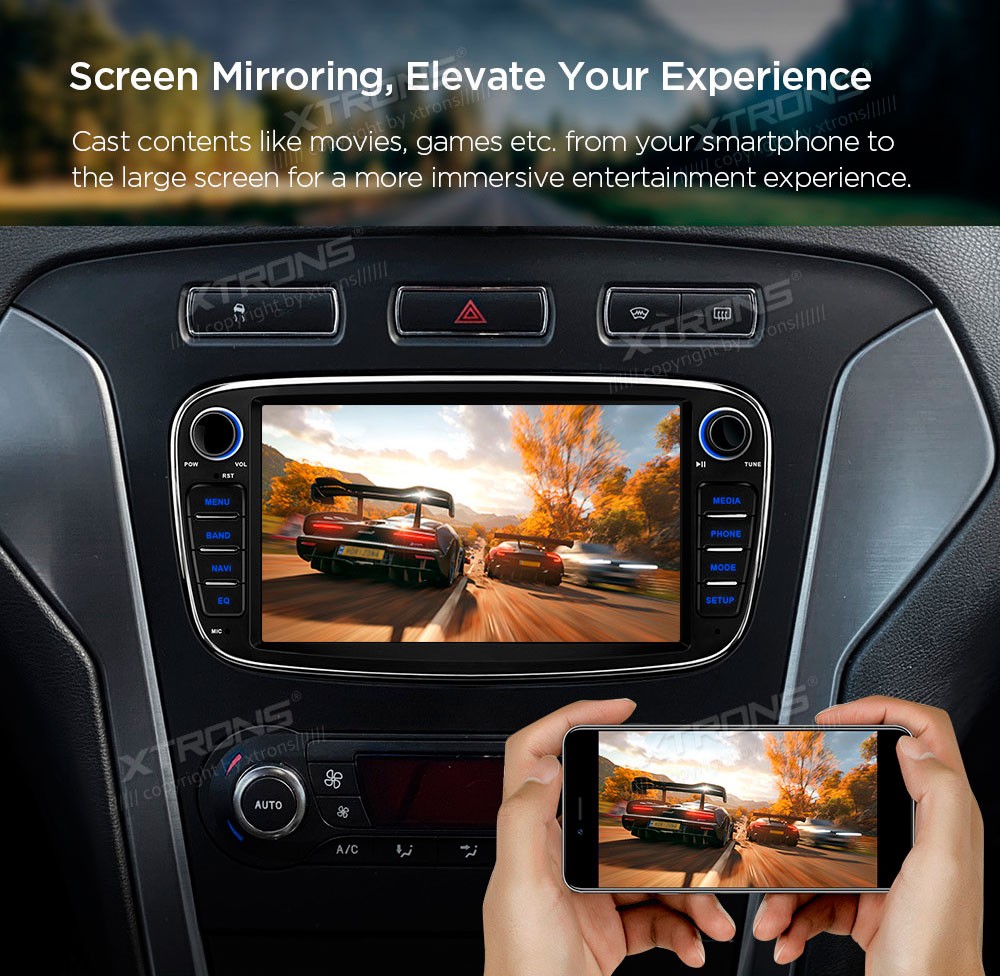 XTRONS PX74FSFBL 7.0" FORD Multimeedia Android 14.0 Octa-Core 4G ...